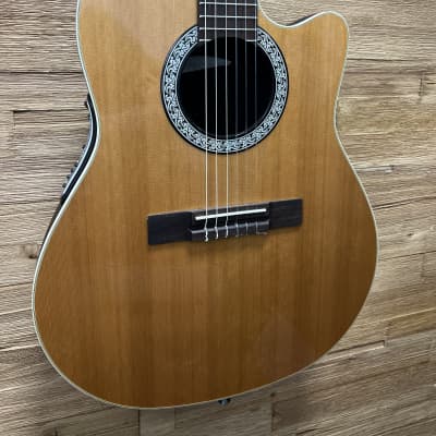 Ovation Celebrity CC059 Nylon string Shallow body cutaway | Reverb