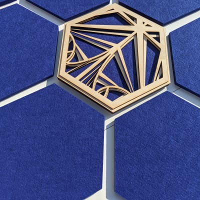 Acoust-Hex - Wood Hexagon Sound Diffuser Acoustic Wall Panel | Reverb