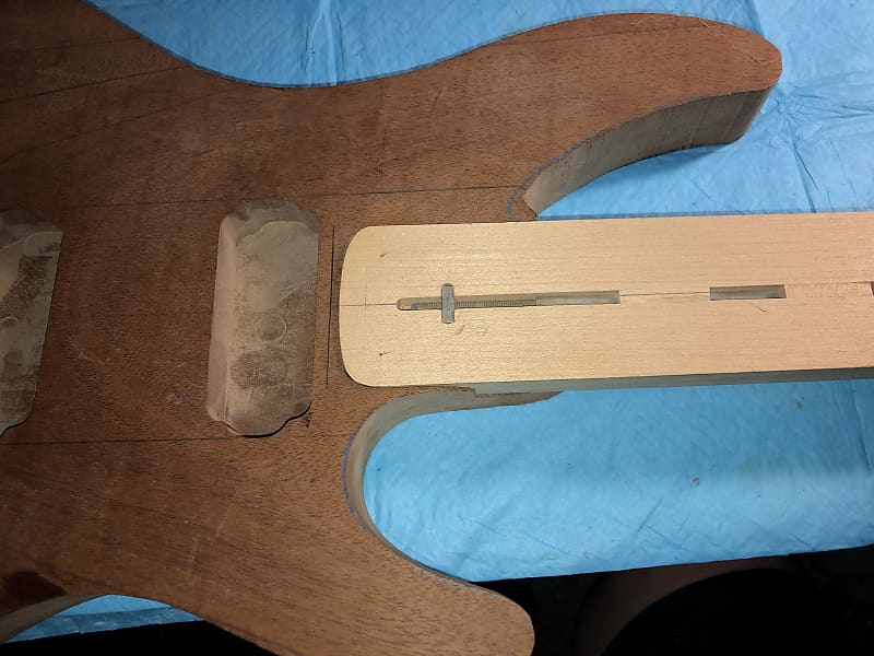 Strat style 7 string Neck -New- Luthier made unfinished | Reverb