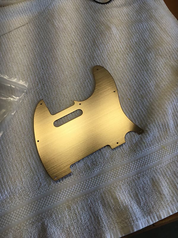 Aftermarket Tele pickguard Gold Anodized | Reverb