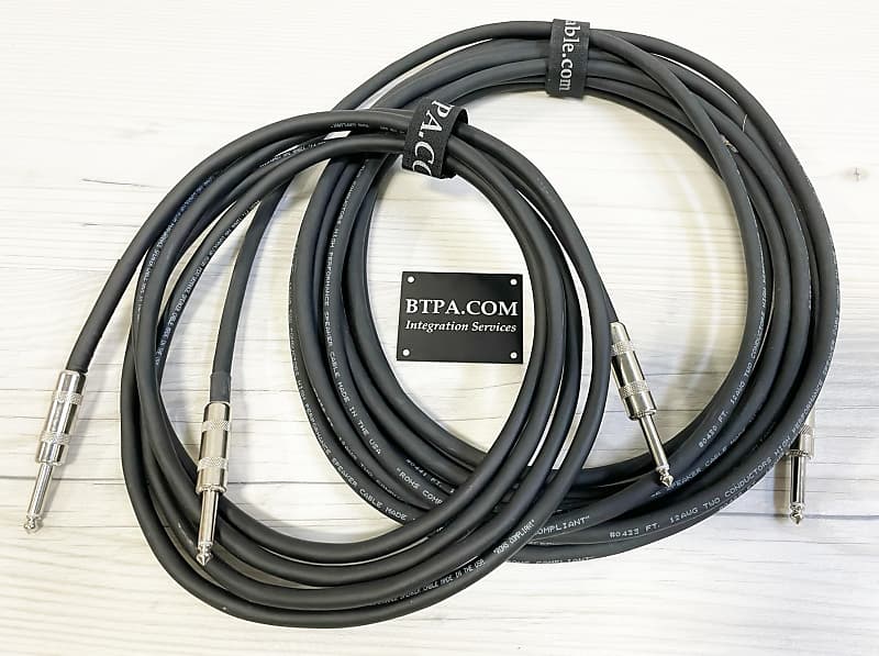 Best-Tronics Pro Audio 12 AWG Speaker Cable Pair 25ft & 8ft | Reverb