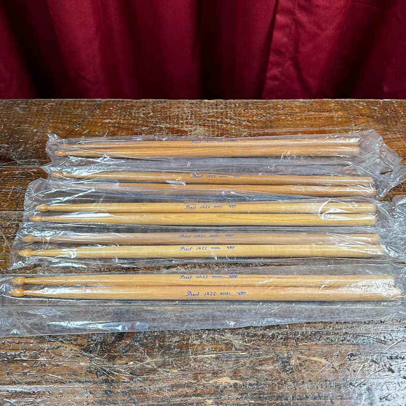 1970s Pearl Jazz Model Wood Tip Hickory Drum Sticks 5 Pairs | Reverb