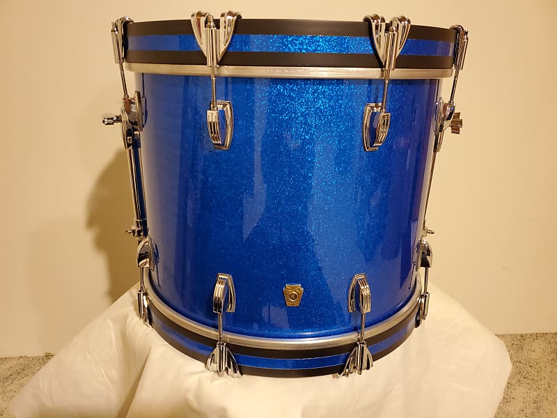 Ludwig 18" X 14" Classic Maple Bass Drum 2021 Blue Sparkle - | Reverb