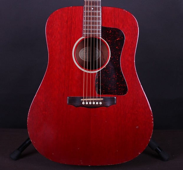 1990 Guild D-15 Red Acoustic Guitar w/Case #2513 | Reverb