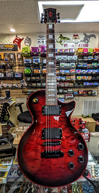 Firefly Limited Edition Red Bat Red Flamed Maple EMGs, roller | Reverb