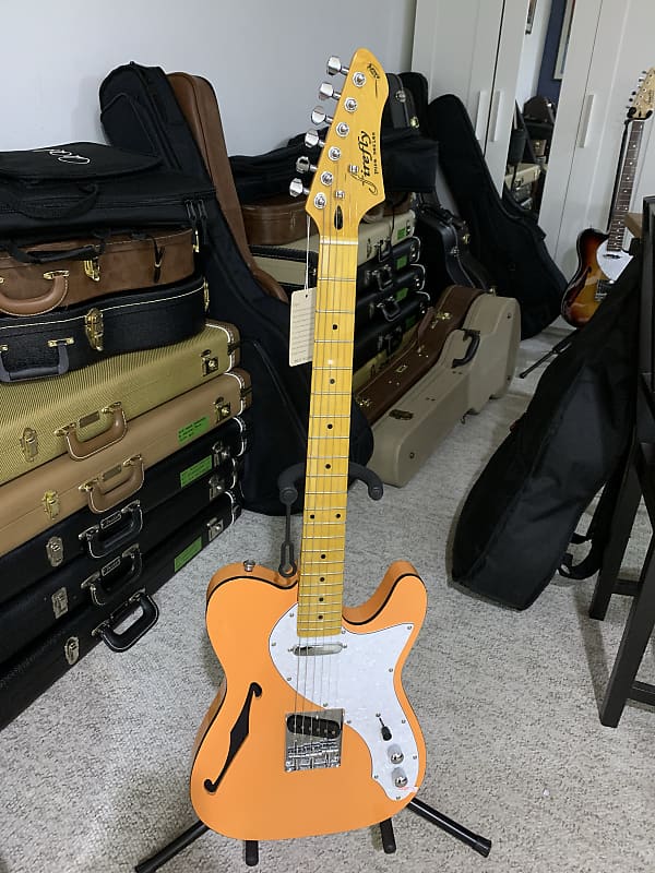 Firefly FFTH Telecaster Tribute Semi Hollow Tele (Orange) | Reverb