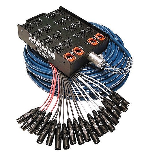 Whirlwind MS-8-0-NR-075-BLACK 75' 8 Ch Snake, No Returns, | Reverb