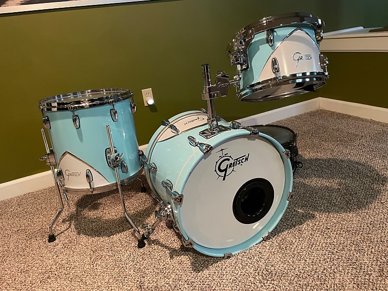 Gretsch Renown 57 Motor City 4 pc Drum Kit/Rare Daphne Blue | Reverb