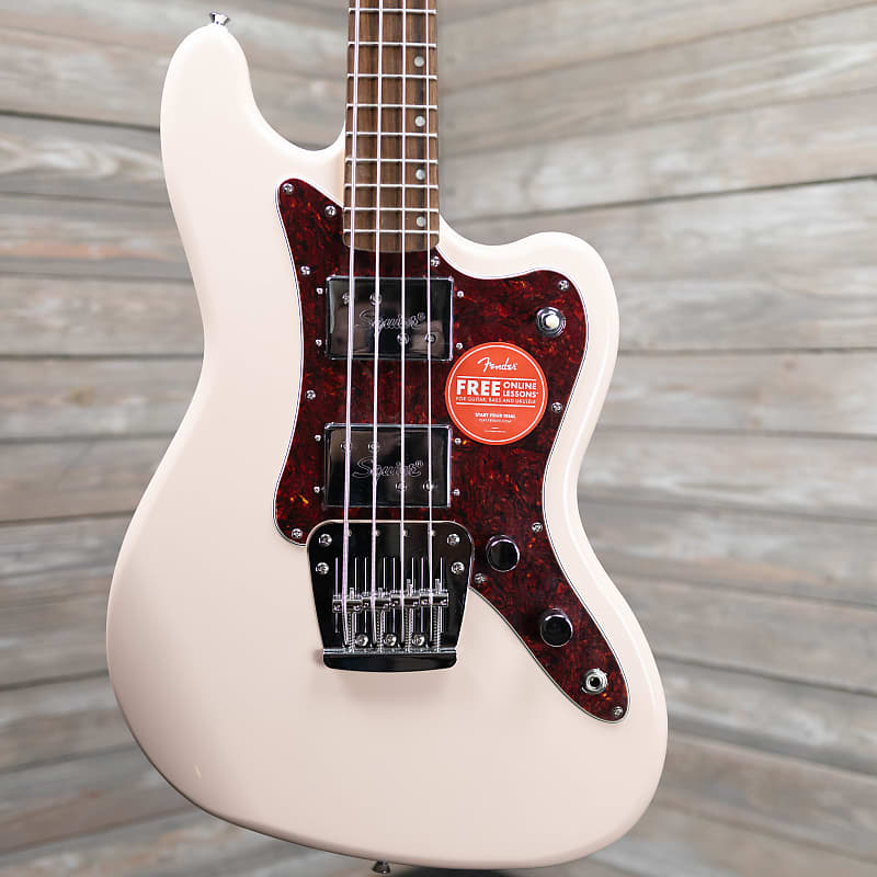 Squier by Fender Paranormal Rascal HH Bass - Shell Pink | Reverb