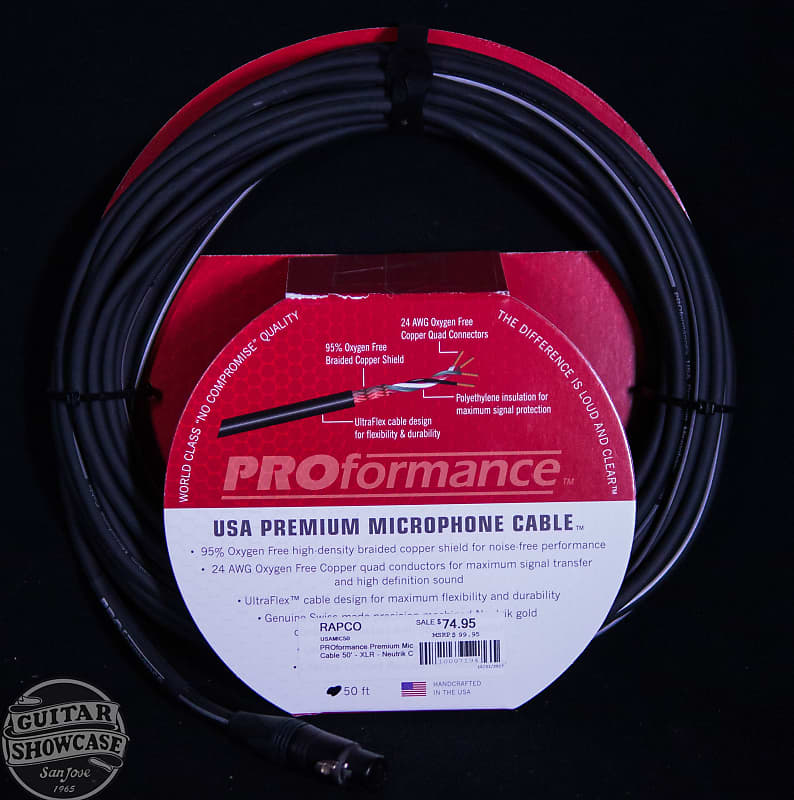 RapCo PROformance Premium Mic Cable 50' XLR | Reverb
