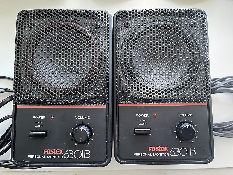 Fostex 6301b / 6301b3e PAIR - powered studio monitors - Black | Reverb