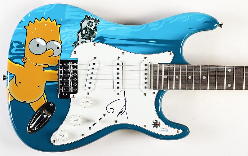 David Grohl Autographed Custom BART SIMPSON Graphics | Reverb