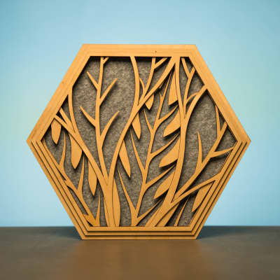 Acoust-Hex - Wood Hexagon Sound Diffuser Acoustic Wall Panel | Reverb