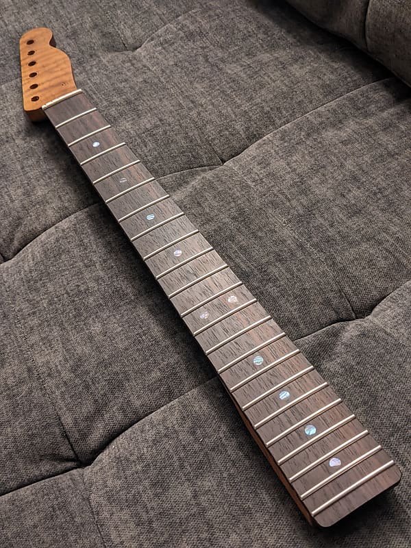 Warmoth Roasted Flamed Maple Telecaster Neck | Reverb