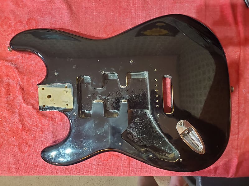 Strat S type Left-Handed body - Black | Reverb