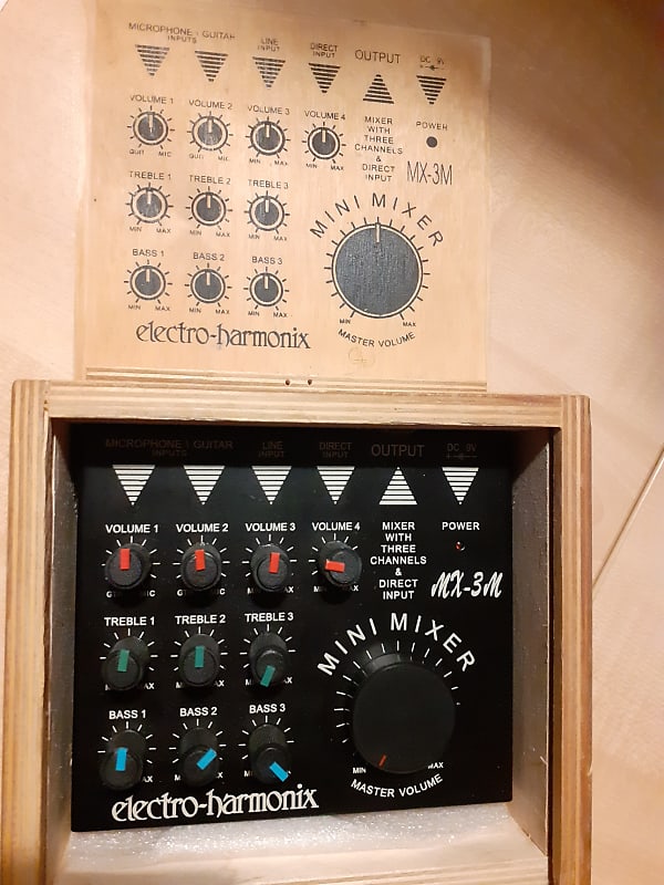 Electro-Harmonix MX-3 M Mini Mixer w/ wooden box | Reverb