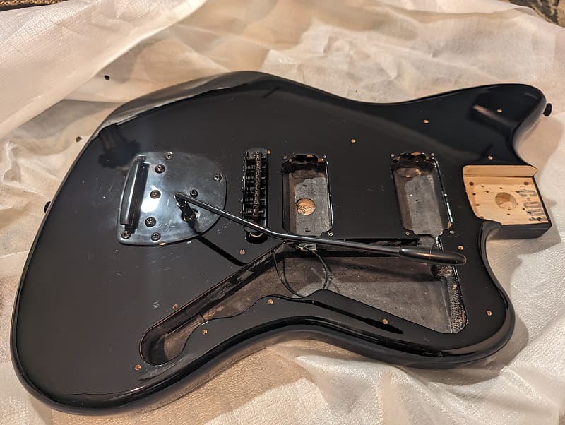 Fender Jazzmaster Humbucker HH Black with Tremolo / Bridge. | Reverb