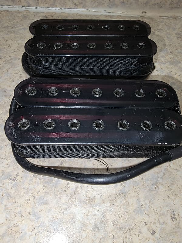 Schecter Diamond Heretic 7-String Pickups - Black with red | Reverb