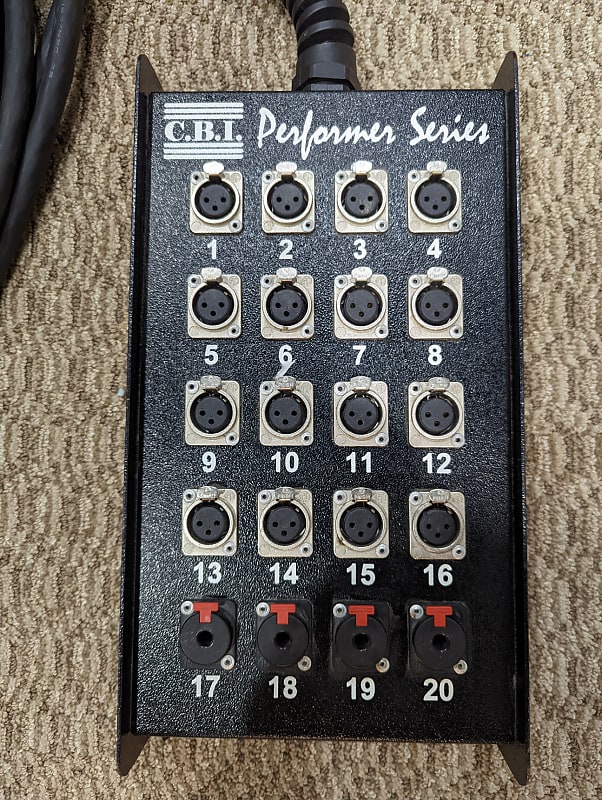 CBI Cables Performer Series Snake 16 x XLR 4 x 1/4" Black | Reverb