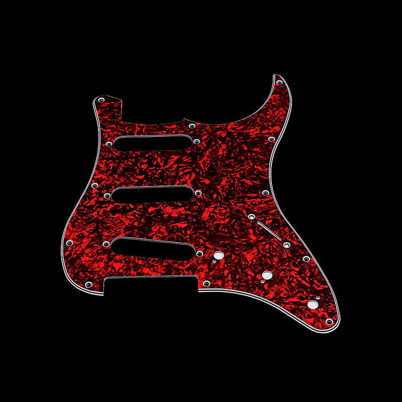 Red Tortoise Shell Guitar Stratocaster Strat Style Pickguard | Reverb