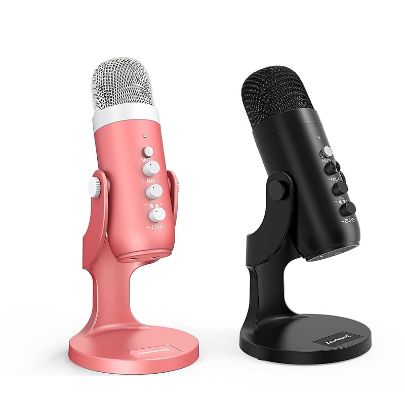 K66 Usb Condenser Microphone Black + Pink | Reverb