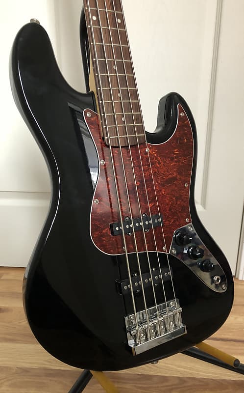 Cruzer by Crafter JB-455 Jazz 5 String Bass Guitar Black | Reverb