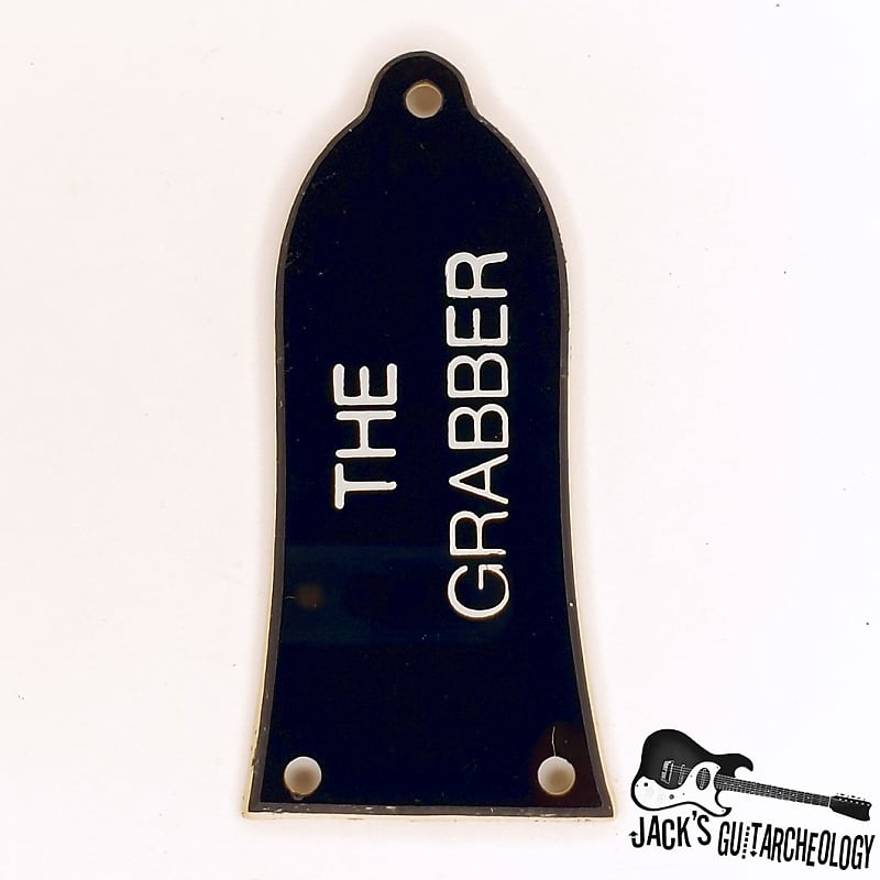 NOS Gibson Grabber Truss Rod Cover (1970s, Black & White) | Reverb