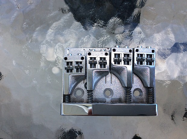 Schaller 8 string bass bridge Chrome | Reverb