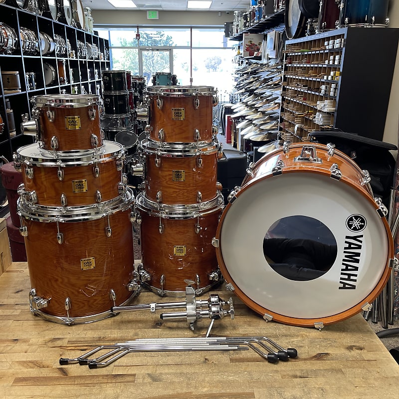 Used - Yamaha Oak Custom Kit 8/10/12/14/16/22/14 York Honey | Reverb