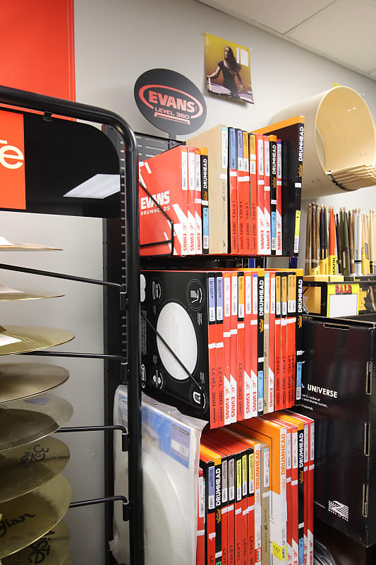 Evans/D'Addario Drum Head Store Display Rack | Reverb