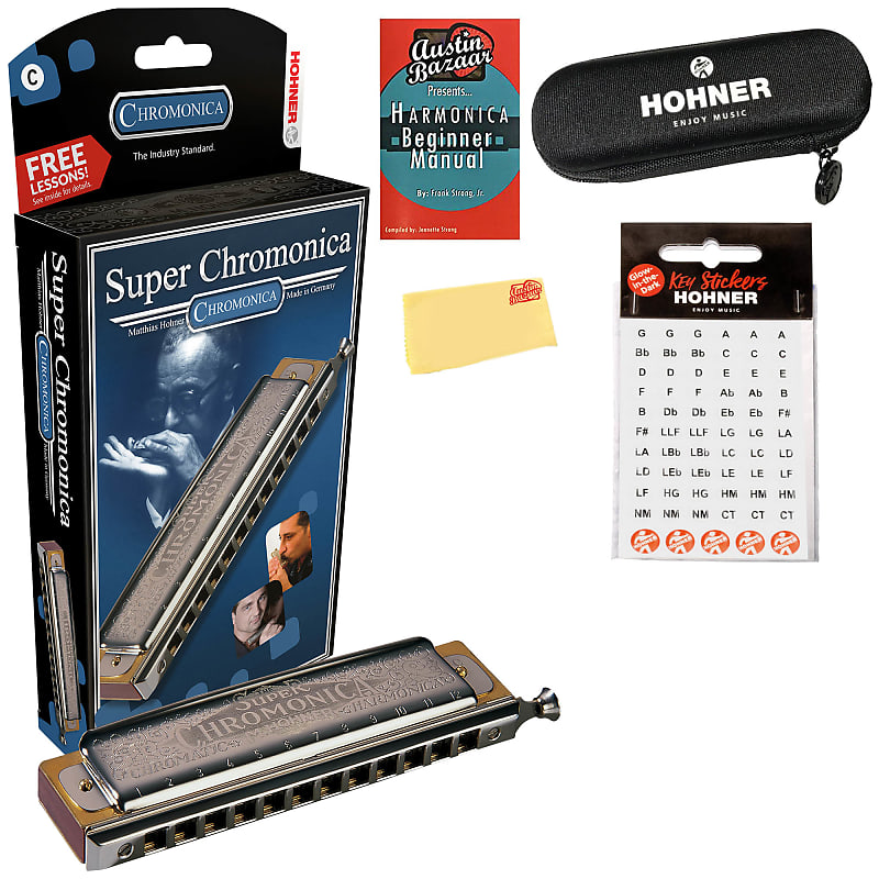 Hohner Super Chromonica Harmonica - Key of C w/ Zip Pouch | Reverb