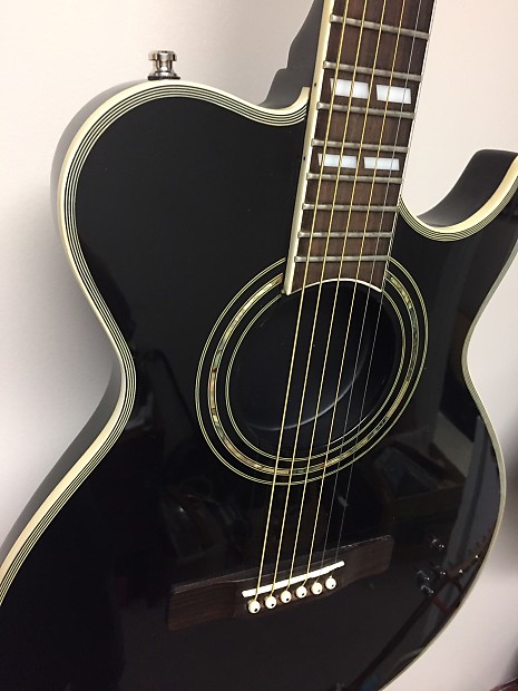 Greg Bennett Samick SMJ-10CE guitar "Cheyenne" Black | Reverb