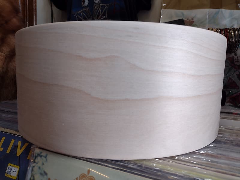 14x5.5 Beech Solid Shell Steam bent Bare Raw Snare Drum Shell | Reverb