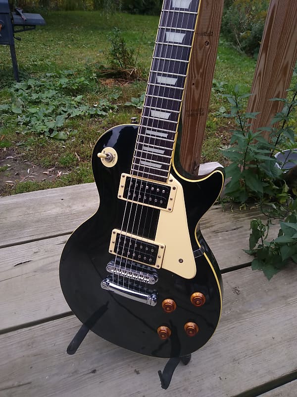 2000 Rare 7 String Epiphone Trans Black Flame | Reverb