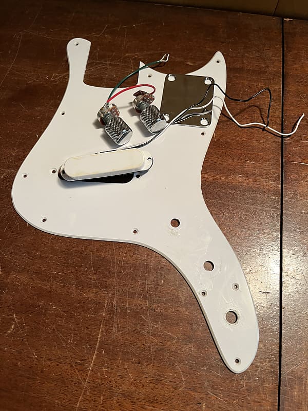 Squier Bronco Bass parts LOT pickguard pickup knobs | Reverb
