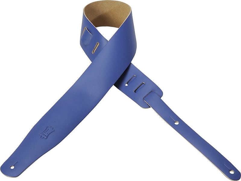 Levys M26-ROY Leather Guitar Strap Blue | Reverb