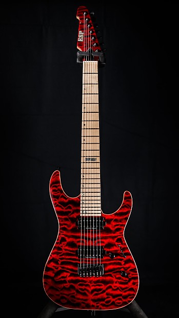 ESP ESP USA Custom Shop M7 See-Thru Black Cherry, Maple | Reverb
