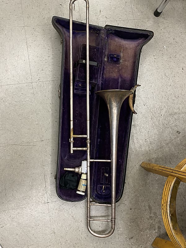 trombone C G Conn 6H 1922 Silver Original case | Reverb
