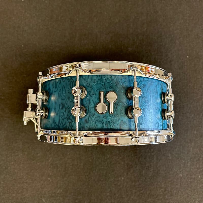 Sonor SQ2 14" x 6" Medium Maple Snare Drum in Birdseye Azure | Reverb