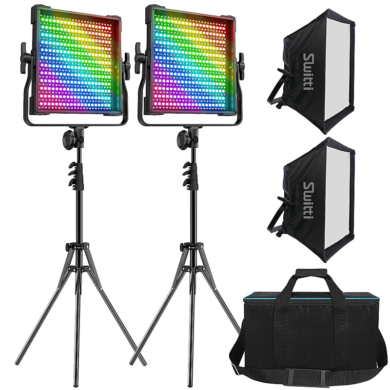 Full Color Studio Photography Lighting Kit, Adjustable Hue | Reverb