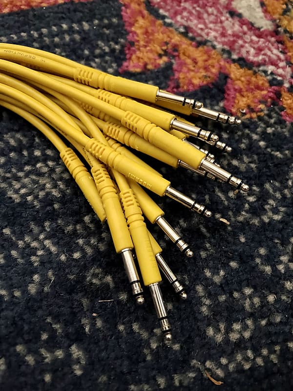 10 Mogami Bantam TT patch cable 6” yellow | Reverb