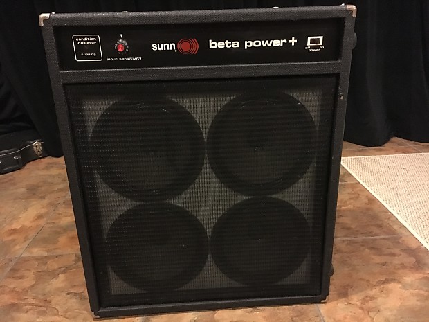 SUNN Beta Power + Electric Guitar Amplifier Combo 4x10 Cab | Reverb