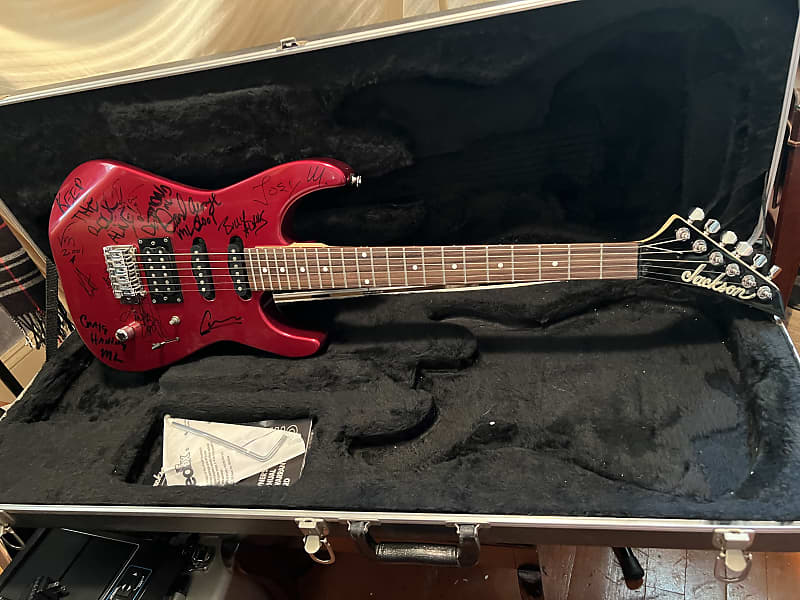 jackson electric guitar candy apple red | Reverb