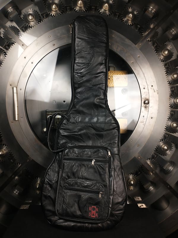 Rok Sok Black Leather Padded Gig Bag | Reverb