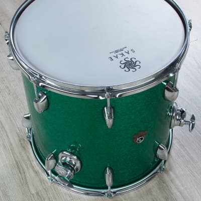 Sakae Trilogy 4-Piece Drum Kit with Hardware - Green Sparkle | Reverb
