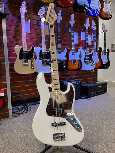 Austin AJB300 Electric Bass Guitar White | Reverb