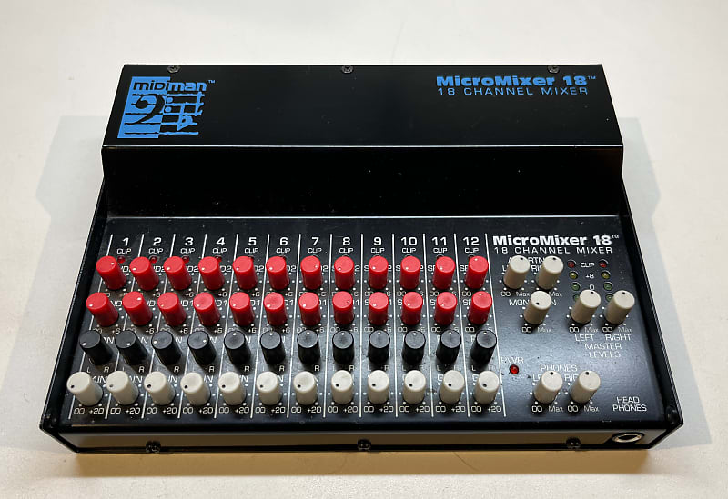 MIDIMAN (M-Audio) MicroMixer 18 Channel Compact Stereo Mixer | Reverb