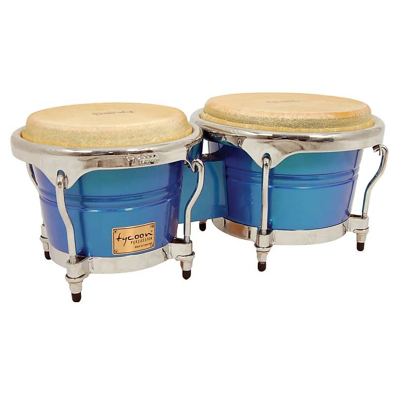 Tycoon 7 & 8 1/2 Concerto Series Bongos Blue Spectrum Finish | Reverb