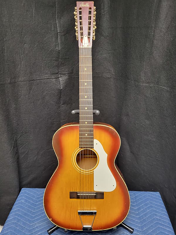 1960's Harmony Stella H912 12-String Acoustic Guitar - 2 Tone | Reverb