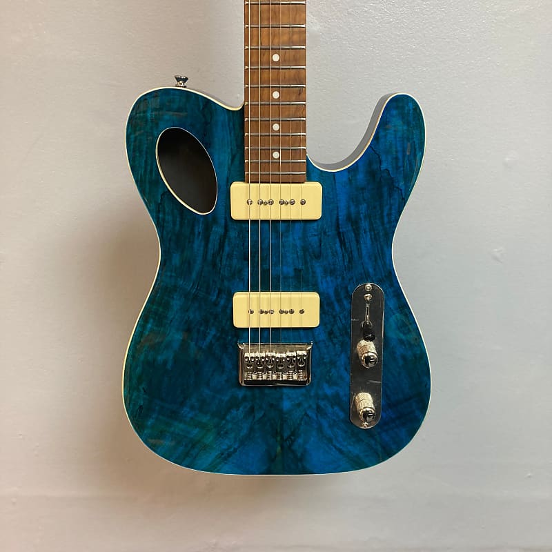Michael Kelly Forte Port 59 Thinline Trans Blue (blem) | Reverb